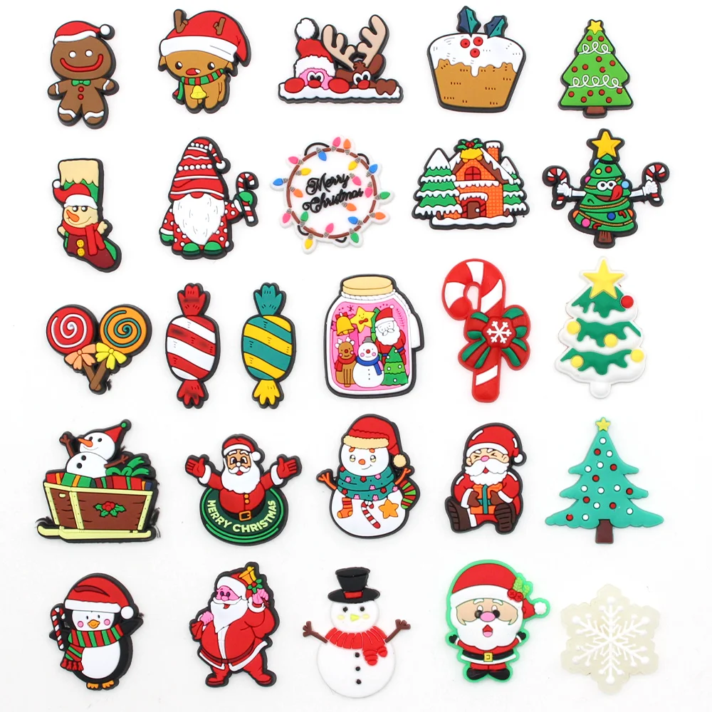 Hot jibz 1pcs cartoon christmas tree Shoe Charms funny DIY clog Shoe ...