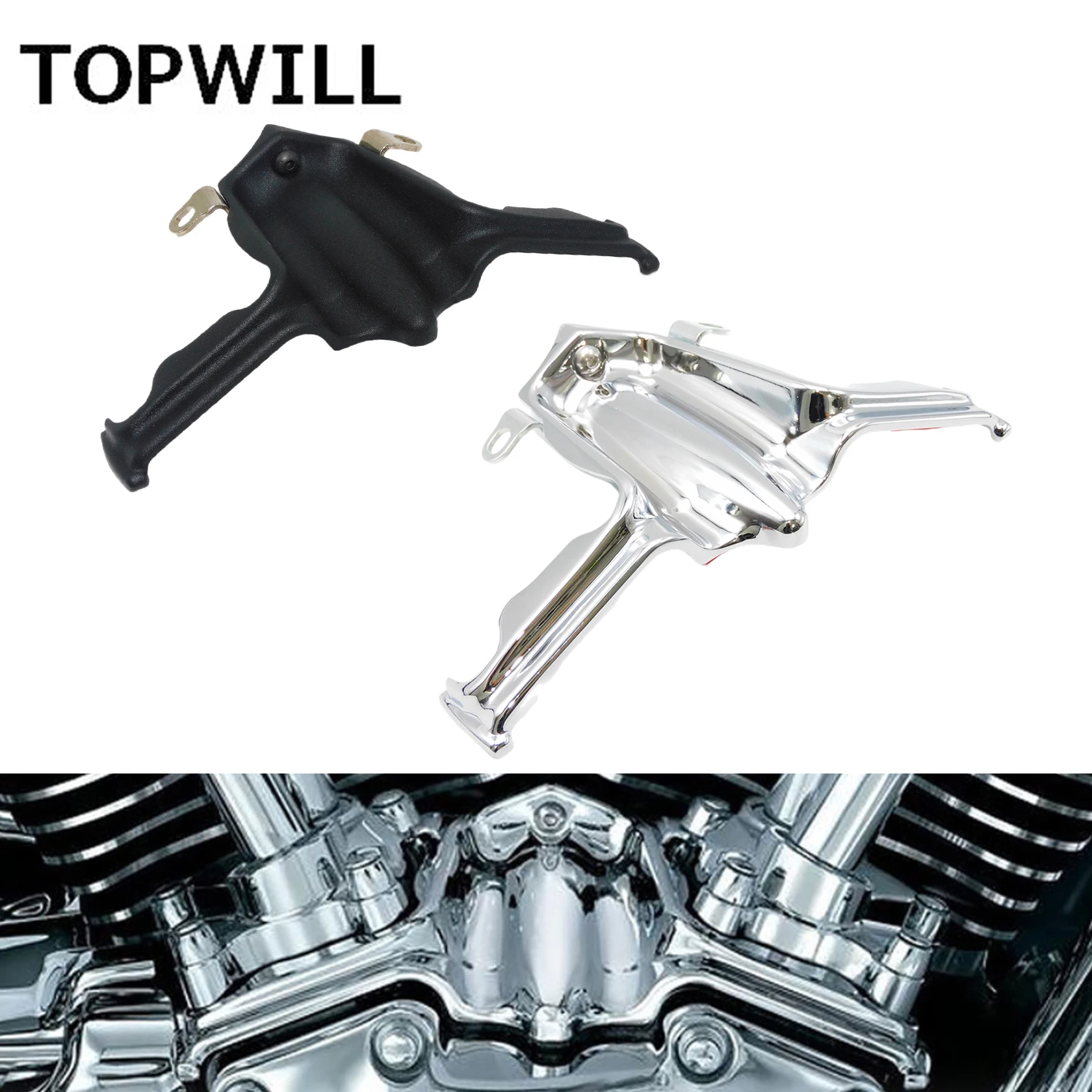 Motorcycle-Tappet-Lifter-Block-Accent-Trim-Cover-Black-Chrome-For ...