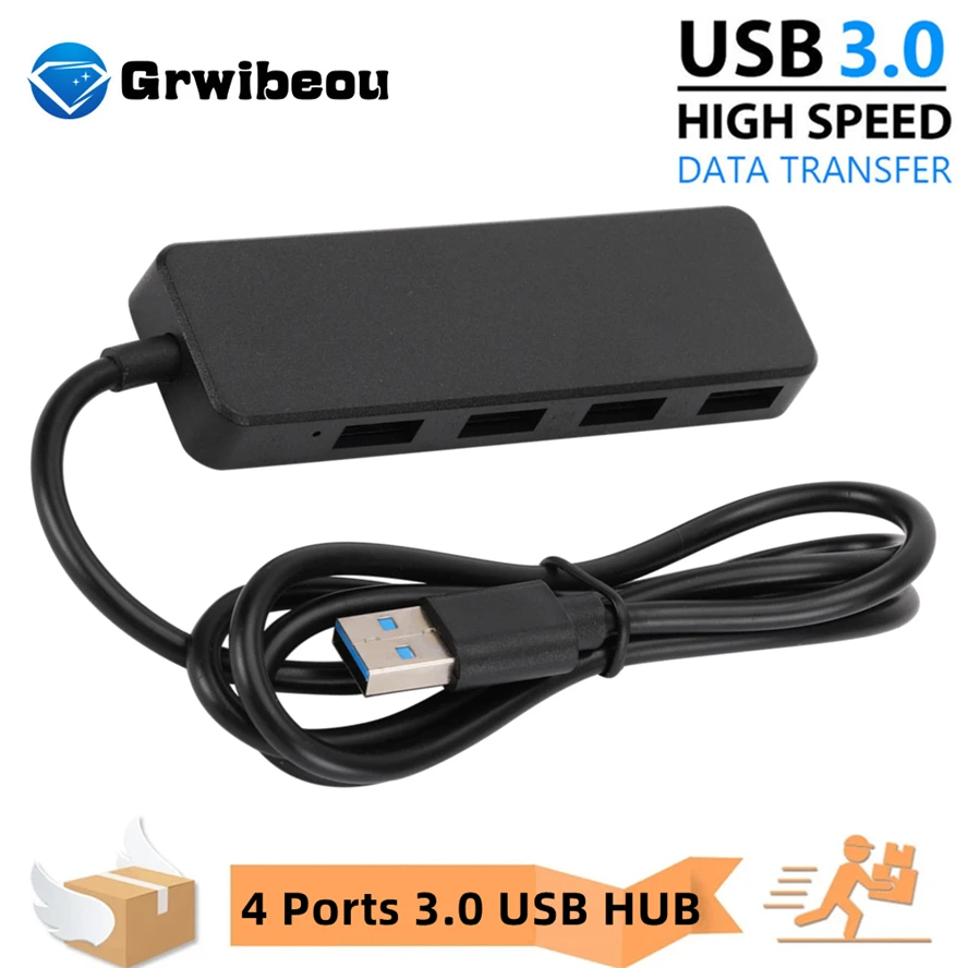 GRWIBEOU-High-Speed-USB-3-0-HUB-Multi-USB-Splitter-4-Ports-Expander ...