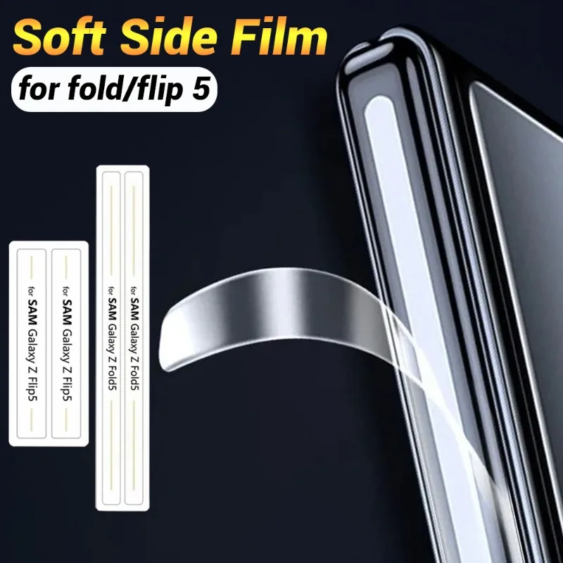 For-Samsung-Z-Flip-5-Side-Sticker-Hydrogel-Protector-Frame-Dust-Net ...