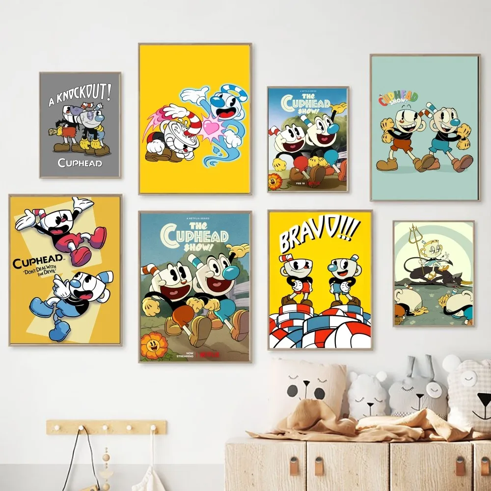 cuphead-Poster-Kraft-Club-Bar-Paper-Vintage-Poster-Wall-Art-Painting ...