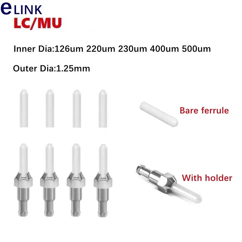 10pcs Lc/mu Non-standard Ceramic Ferrule Zro2 1.25mm With Big Inner ...