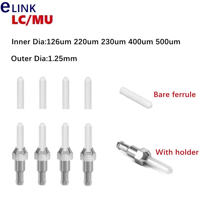 10pcs Lc/mu Non-standard Ceramic Ferrule Zro2 1.25mm With Big Inner ...