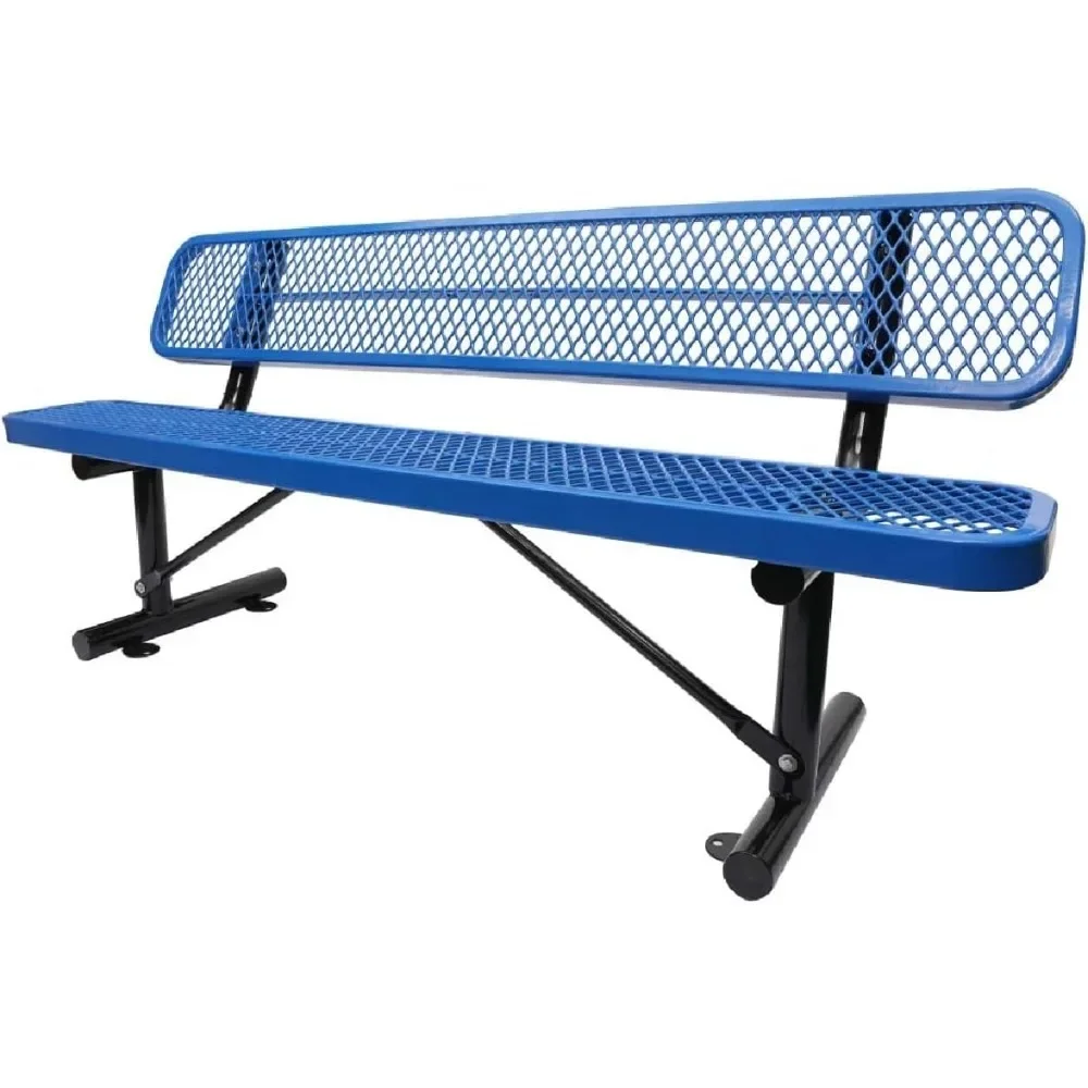 Patio-Porch-Furniture-with-Backrest-Outdoor-Steel-Bench-for-Lawn-Yard ...