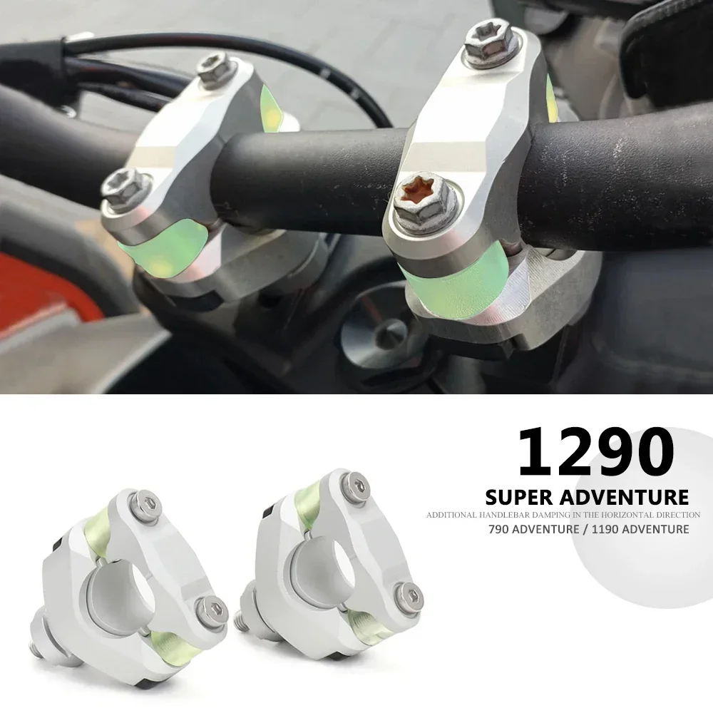 New-Handlebar-Riser-Clamp-Kit-28mm-Black-Silver-Motorcycle-For-1290 ...