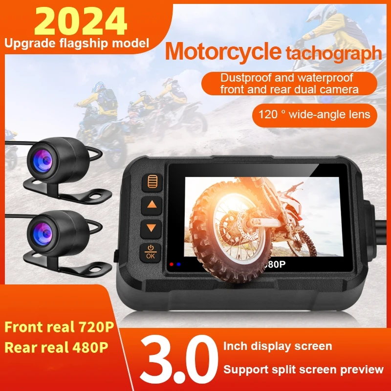 3-Inch-Motorcycle-Dashcam-Waterproof-Motorcycle-Camera-DVR-Front-720P ...