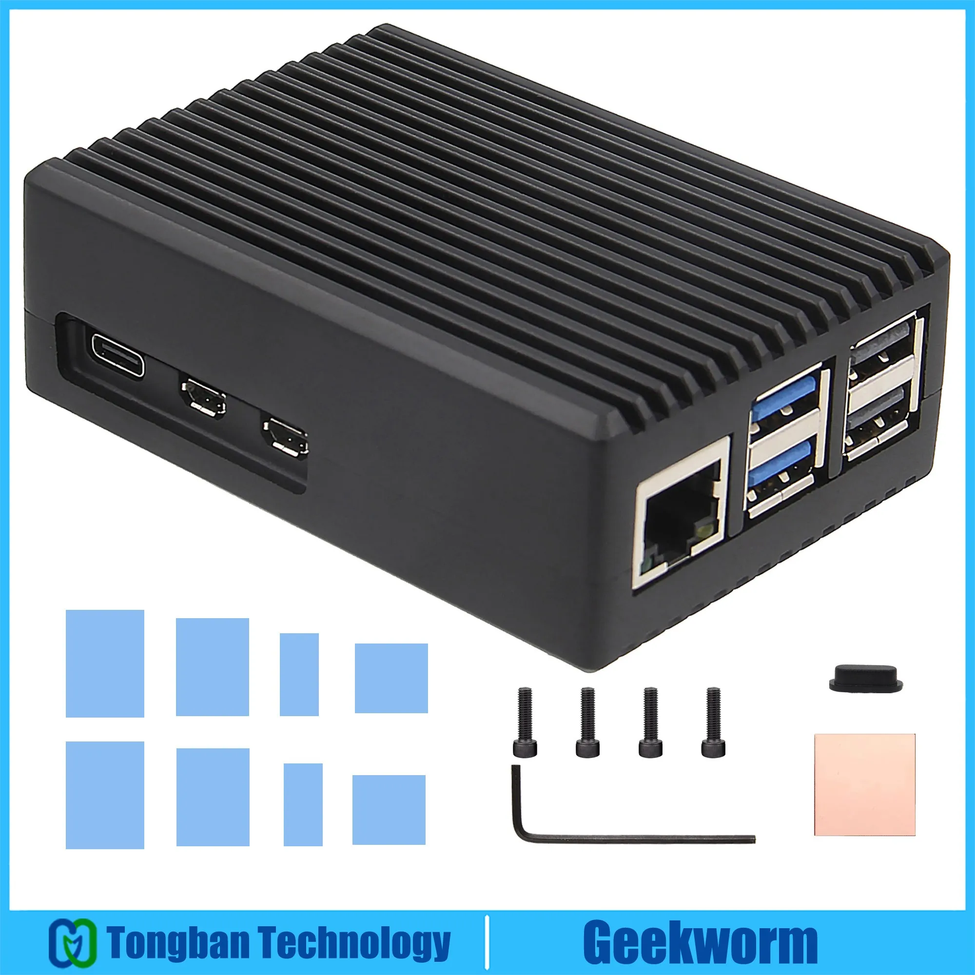 Geekworm-Raspberry-Pi-5-Case-Zware-Aluminium-Passieve-Koelbehuizing ...