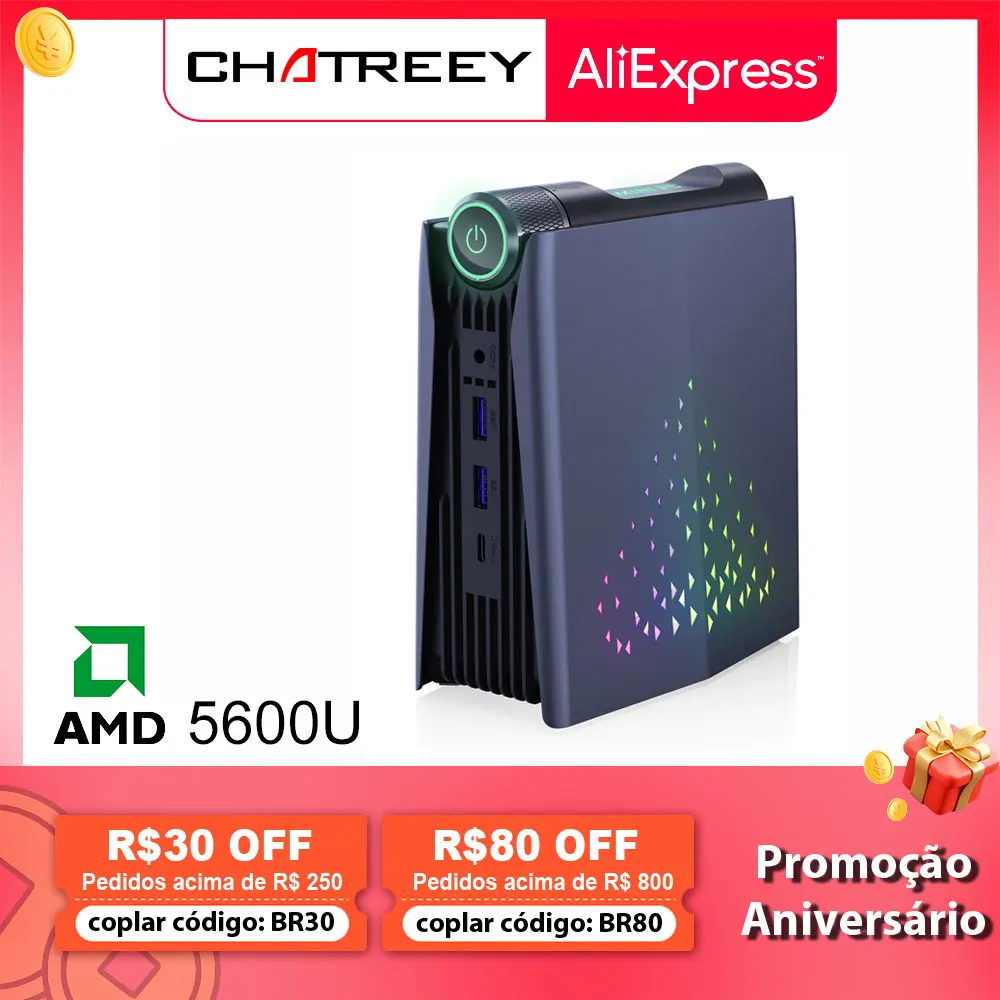 Chatrey amr5 mini pc amd ryzen 5 5600u r9 5900hx gaming desktop ...