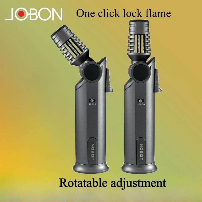 JOBON Strong Blue Flame Lighter 360° Inverted Ignition Rotatable Nozzle ...
