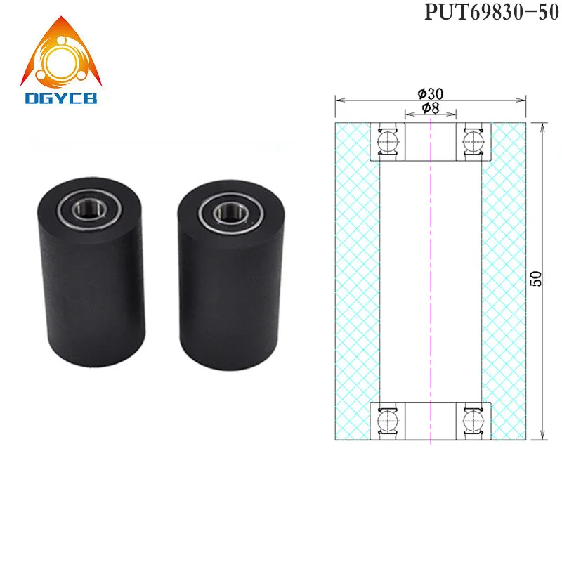 Piezas-de-rodamiento-de-poliuretano-1-PUT69830-50-8x30x50-di-metro-de ...