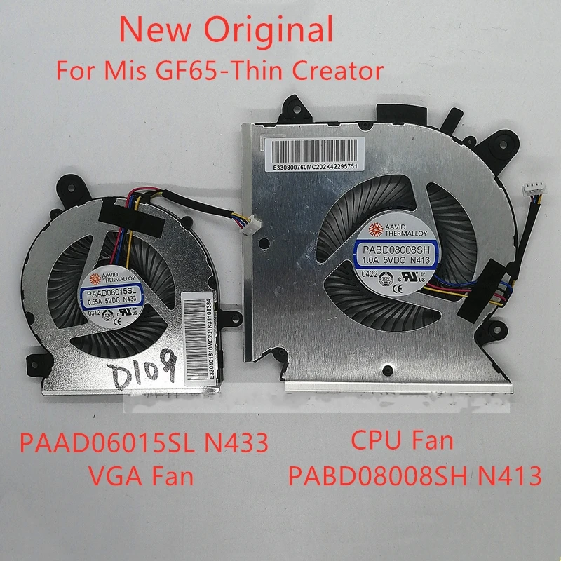 New-Original-Laptop-CPU-GPU-Cooling-Fan-For-Mis-GF65-Thin-Creator-Fan ...