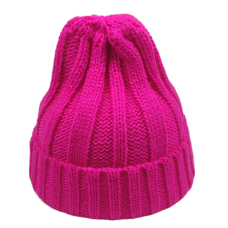 Bright Color Streetwear Hip Hop Winter Hat Knit Cap For Women Men Neon ...