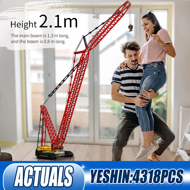 Mould King 17015 Technical Car Toys The APP&RC Motorized Crawler Crane ...