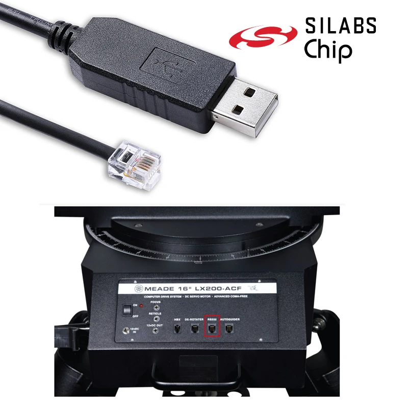 CP2102-USB-RS232-Serial-to-RJ11-6P4C-Console-Cable-for-Meade-LX200GPS ...