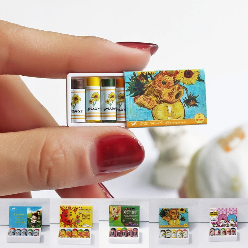 1-6-ou-1-12-escala-miniatura-casa-de-bonecas-crayon-mini-sationary-para ...