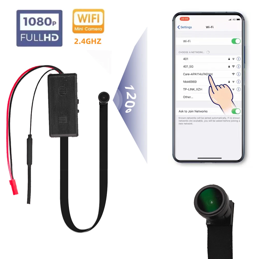 Wireless-WiFi-mini-network-camera-HD-1080P-DIY-support-router-2-4G-120 ...