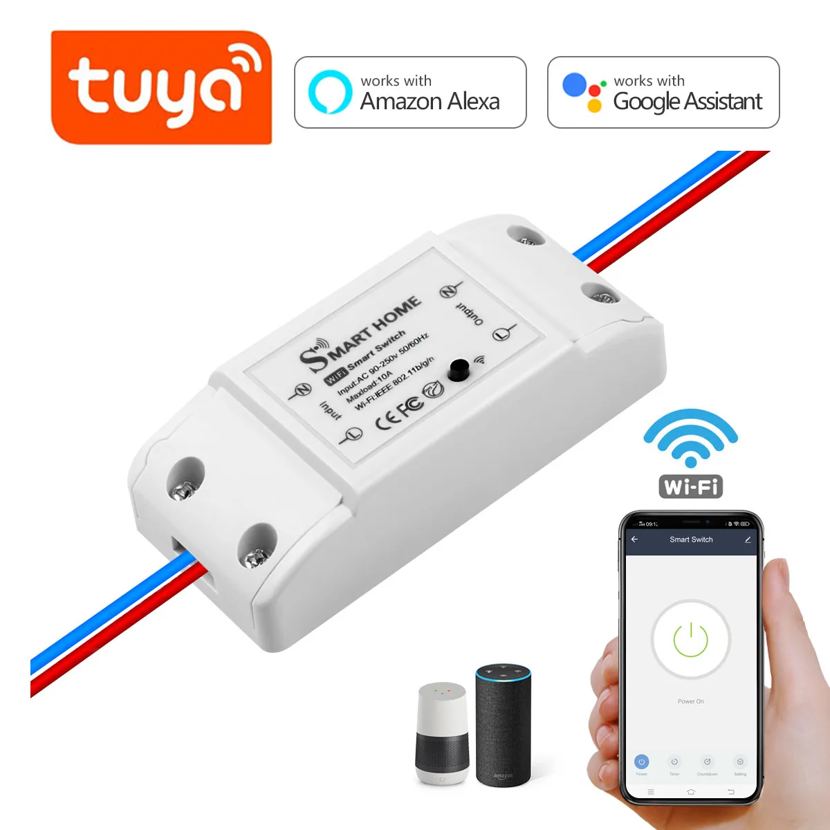 Tuya-Smart-Switch-Wireless-WiFi-LED-Light-Wall-Relay-APP-Voice-Control ...