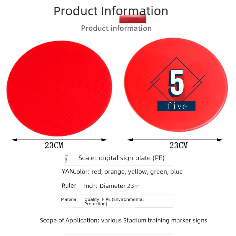Thickened-Round-Number-Plate-23cm-Soccer-Training-Equipment-Round-Disk ...