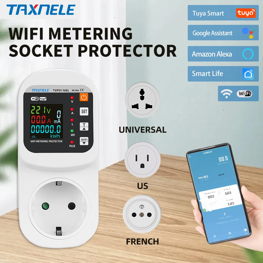 Smart-Home-Socket-Tuya-WiFi-16A-Plug-Outlet-Over-Voltage-Protection ...