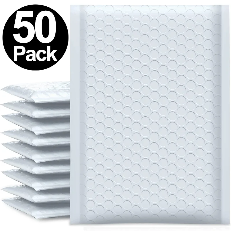 50pcs-White-Bubble-Envelopes-Multi-size-Waterproof-Mailers-Shipping ...