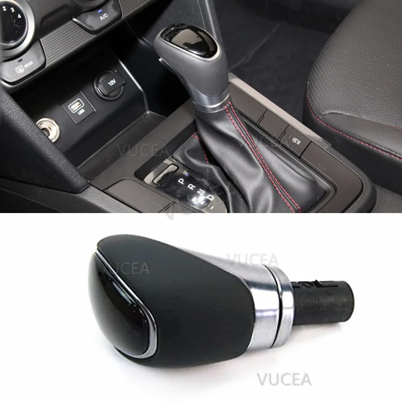 Auto Leather Gear shift lever Knob 2016 2017 2018 2019 for Hyundai ...