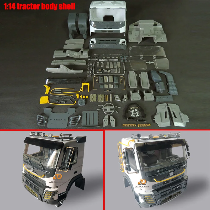 Simulated-Front-Cab-Shell-Cockpit-Body-for-1-14-Tamiya-RC-Truck-Trailer ...