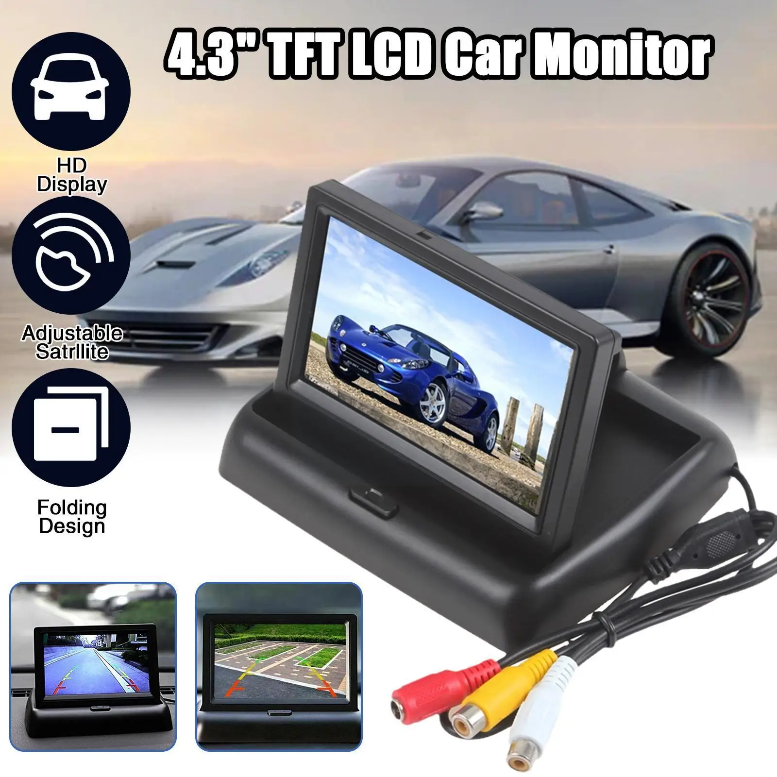 4-3-Inch-TFT-LCD-Screen-For-Vehicle-Screen-Car-Monitor-Rearview-Reverse ...