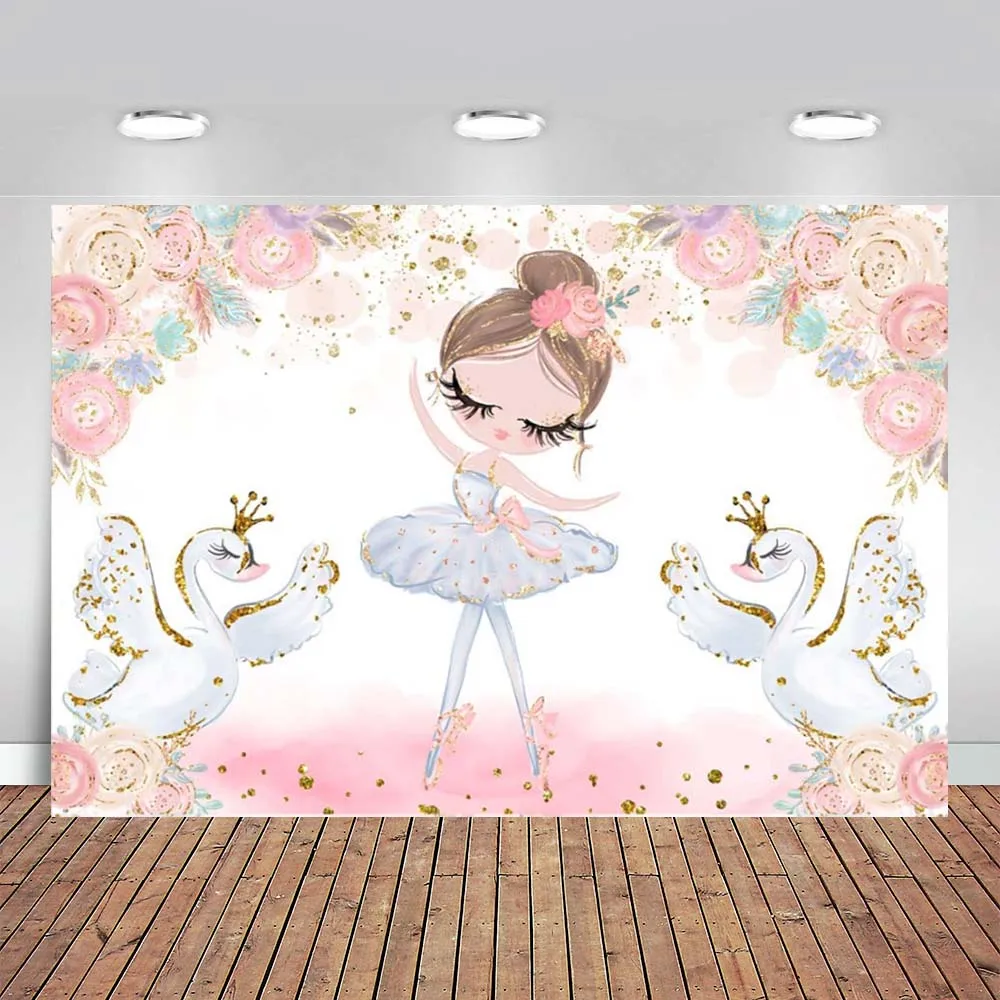 Ballet-Backdrop-for-Girls-Ballerina-Baby-Shower-Photography-Background ...