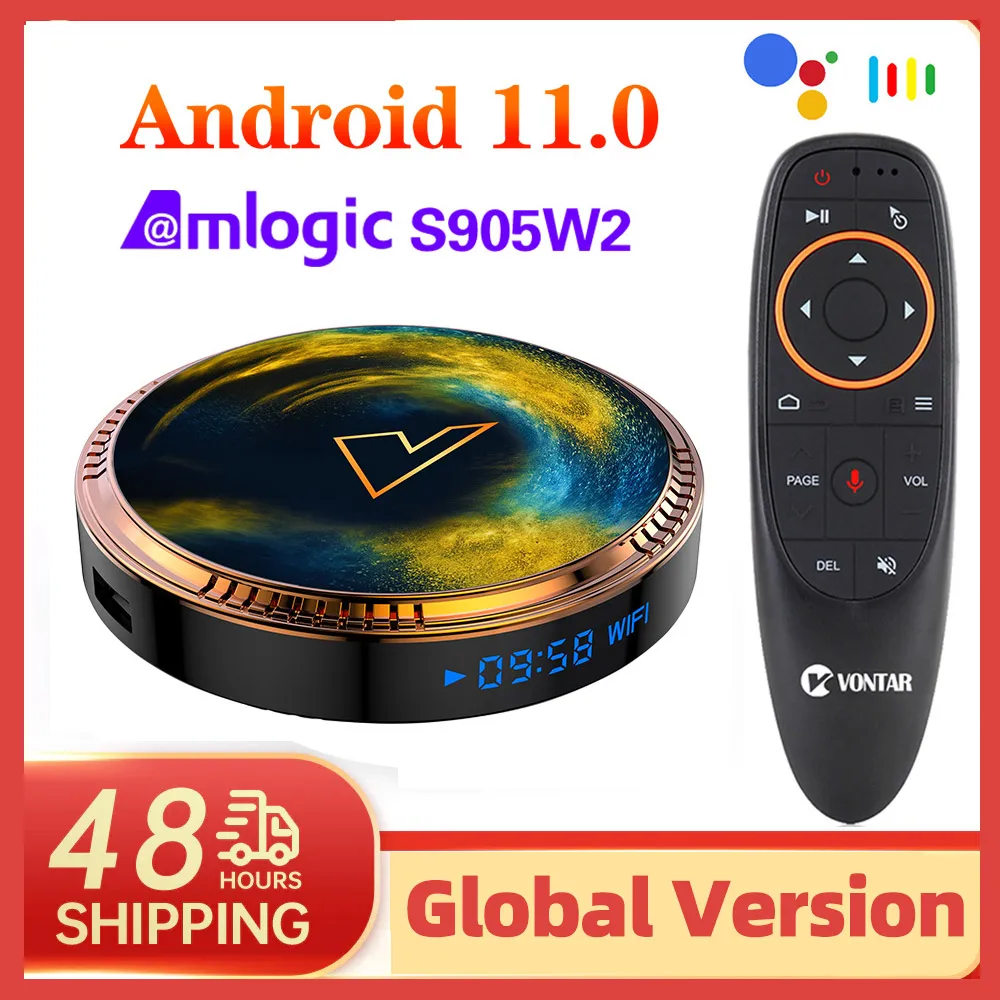 VONTAR-Dispositivo-de-TV-inteligente-X2-decodificador-con-Android-11-Amlogic-S905W2-4GB-32GB ...