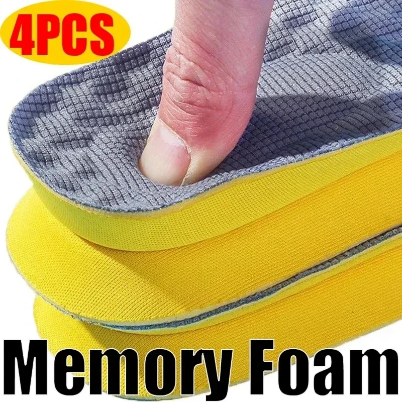 4Pcs-Soft-Latex-Memory-Foam-Insoles-Women-Men-Sport-Running-Foot ...
