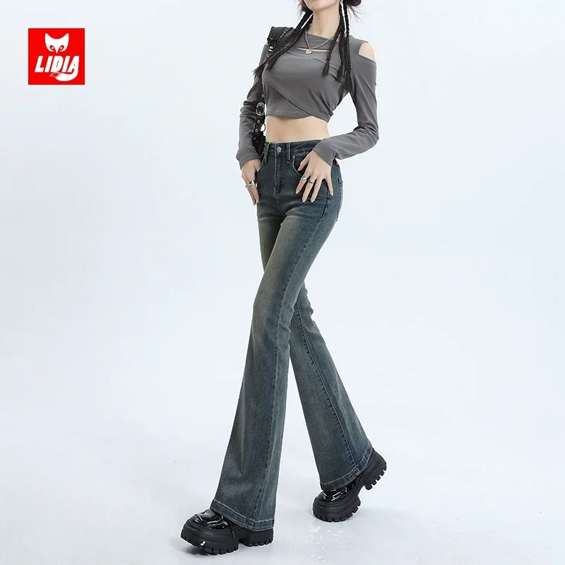 American-Pants-Slightly-Flared-Jeans-Women-2023-New-Autumn-clothes-High ...