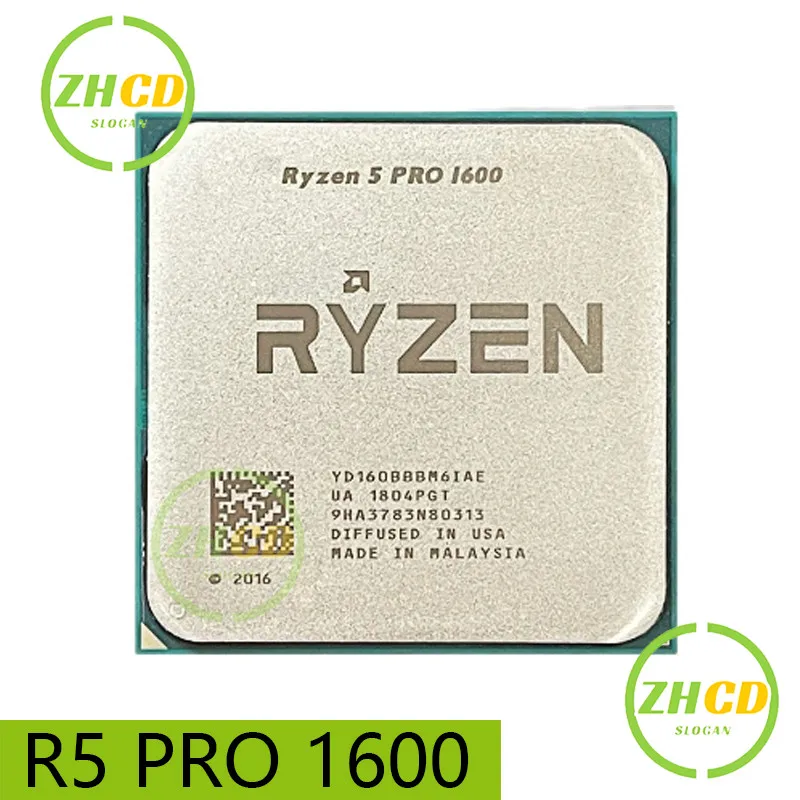 AMD For Ryzen 5 PRO 1600 R5 1600 3.2 GHz with six core CPU processor ...
