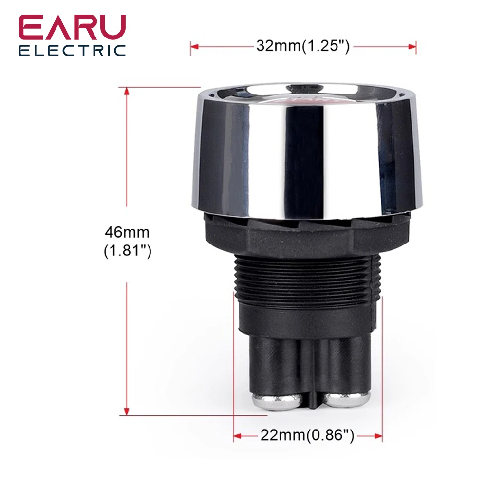 EARU 1PC Car Engine Start Ignition Switch 12V 50A 3 Pin SPST Momentary Keyless Push Button ...