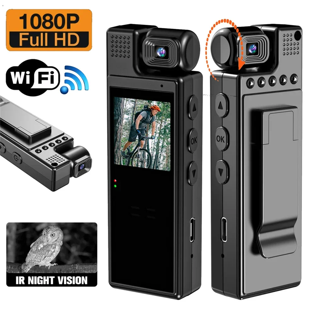 L9-Body-Camera-1080P-Body-Cam-With-Back-Clip-180-Rotatable-Lens-Night ...