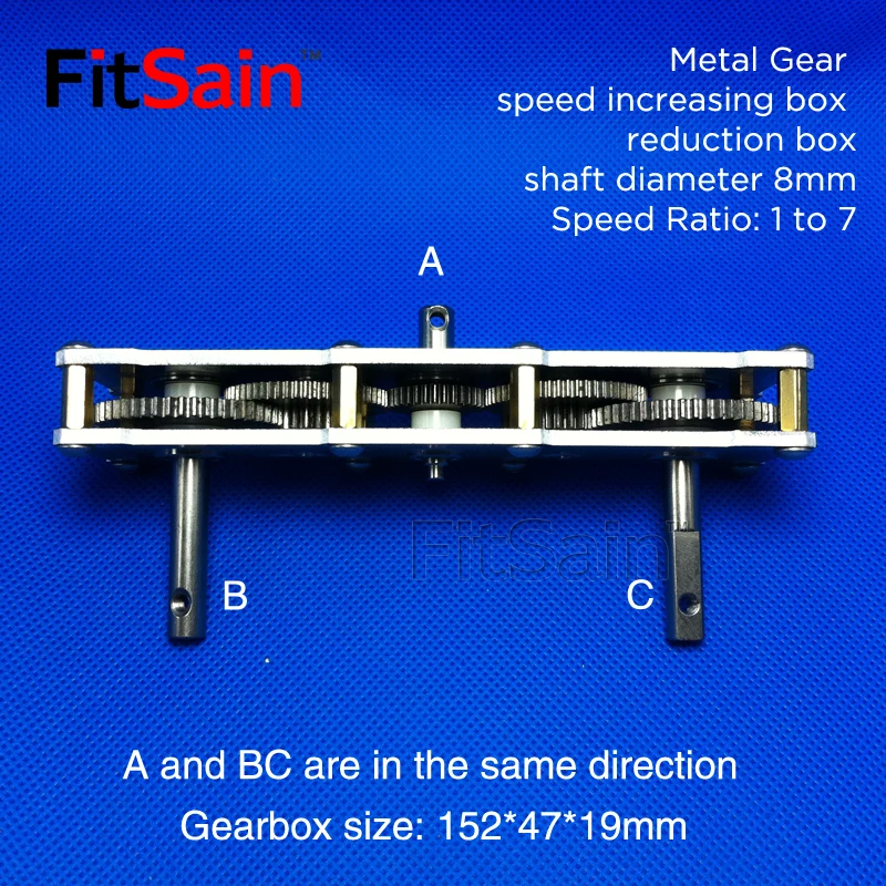 FitSain-Metal-Gear-Reducer-1-to-7-speed-up-box-accelerator-large-torque ...
