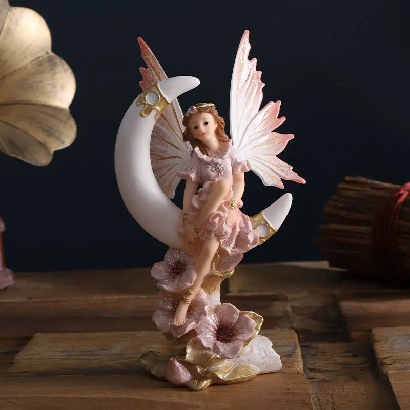 Nordic Angel Fairy Garden Statuette, Modern Art Statue, Decorative ...