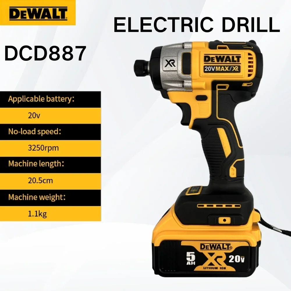Dewalt-dcd887-furadeira-el-trica-de-impacto-velocidade-de-3250rpm-motor ...