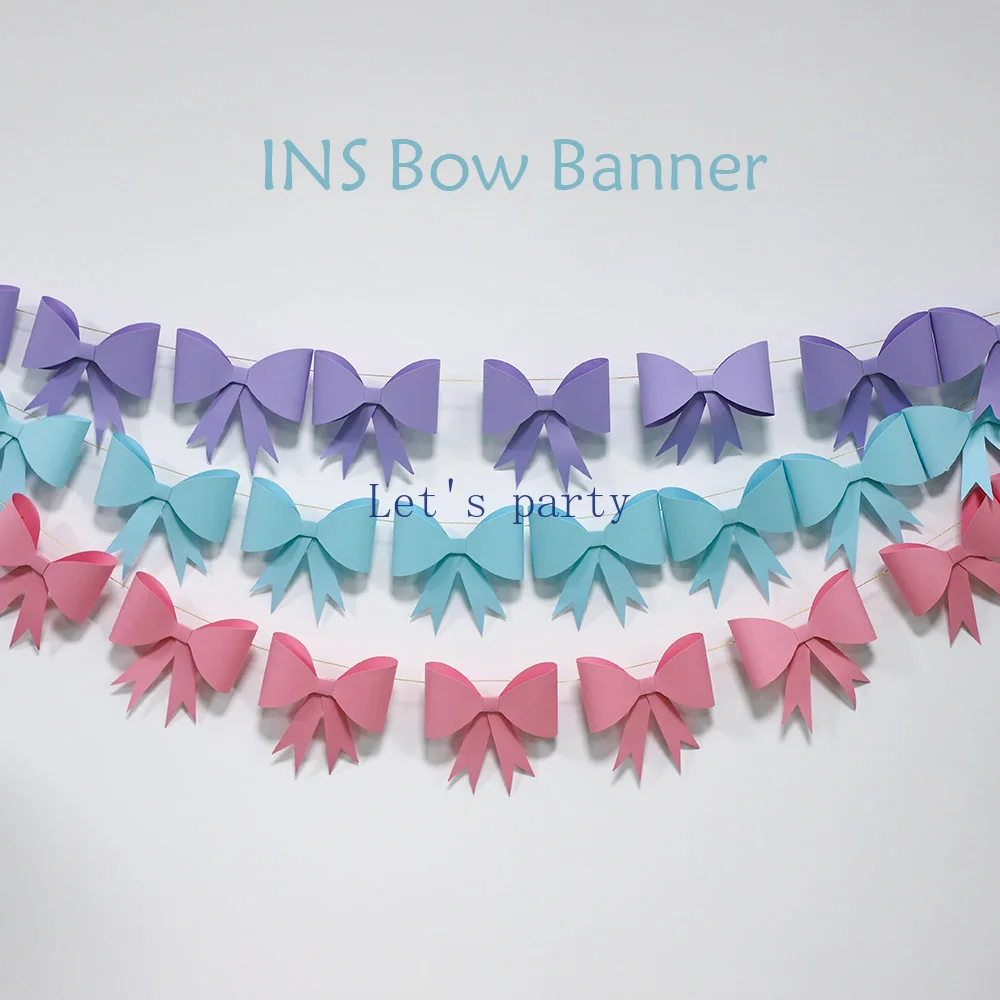Fashion-INS-Big-Paper-Bow-Bunting-Banner-Garland-for-Kids-Birthday ...