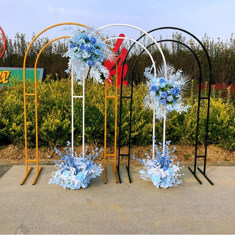 Arch Wedding Backdrop Stand Bridal Shower Flower Arch Wrought Iron ...