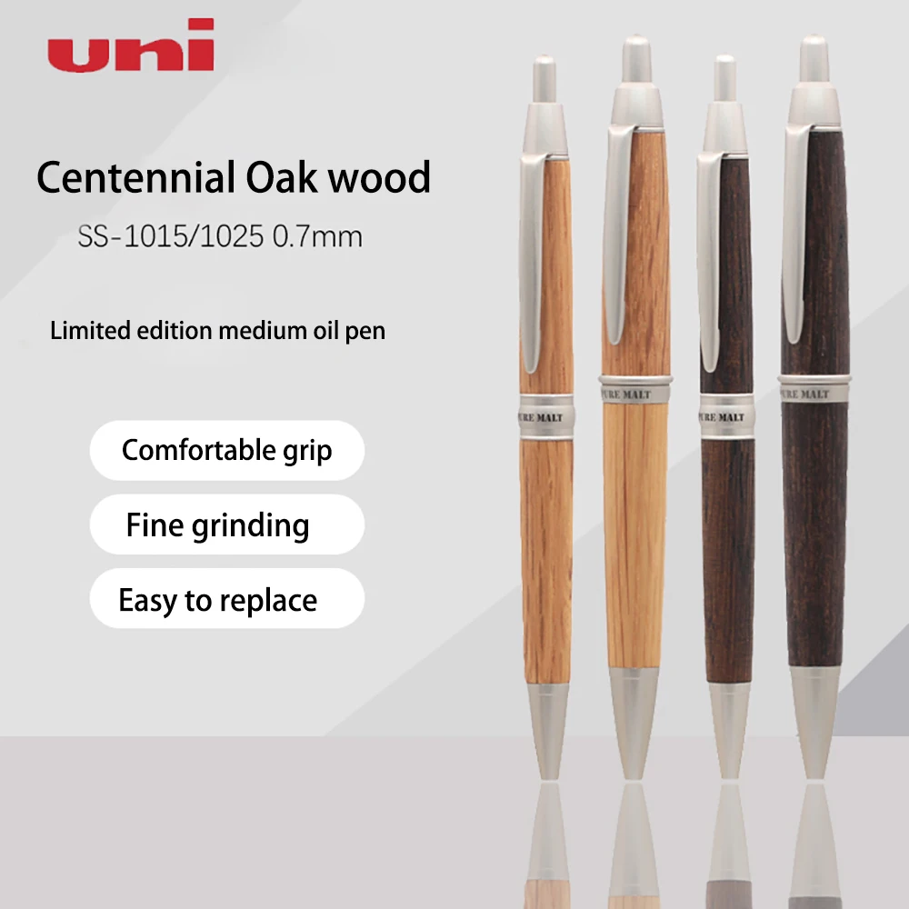 Japan-UNI-Ballpoint-Pen-SS-1015-1025-Oak-Stick-Medium-Oil-Pen-PURE-MALT-Replaceable-Neutral.jpg