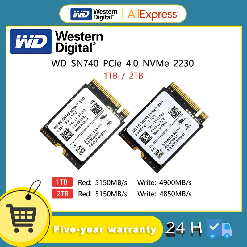 New Western Digital WD SN740 1TB 2TB M.2 SSD 2230 NVMe PCIe Gen 4x4 SSD ...