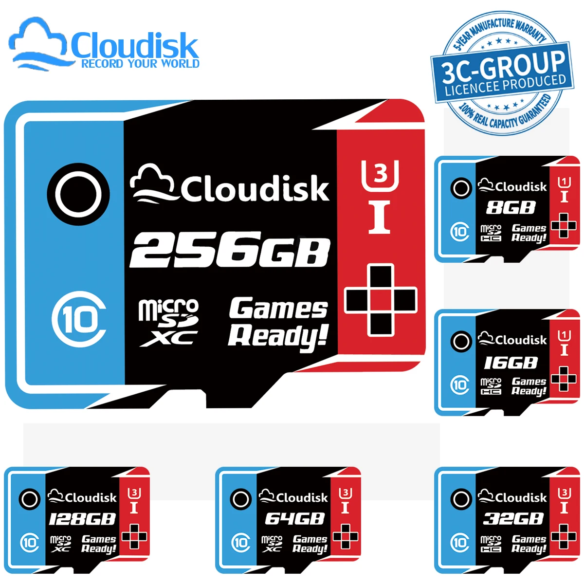 Cloudisk-Micro-SD-Flash-Memory-Card-32GB-64GB-128GB-256GB-U3-V30-A1 ...