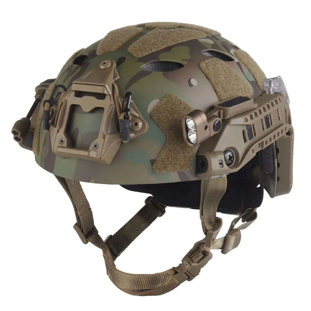 Tactical Modular ARC Rail Fast Helmet Set with Rail Battery Box IR/RED ...