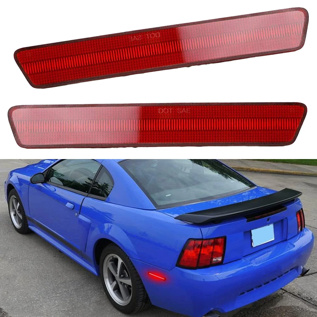 1-Pair-Red-Lens-Rear-Bumper-LED-Side-Marker-Light-Fender-Turn-Signal ...