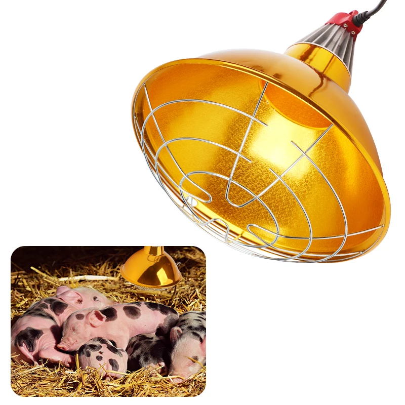 Livestock-Pig-Brood-Warmer-Heating-Lamp-Shade-Adjustable-Temperature ...