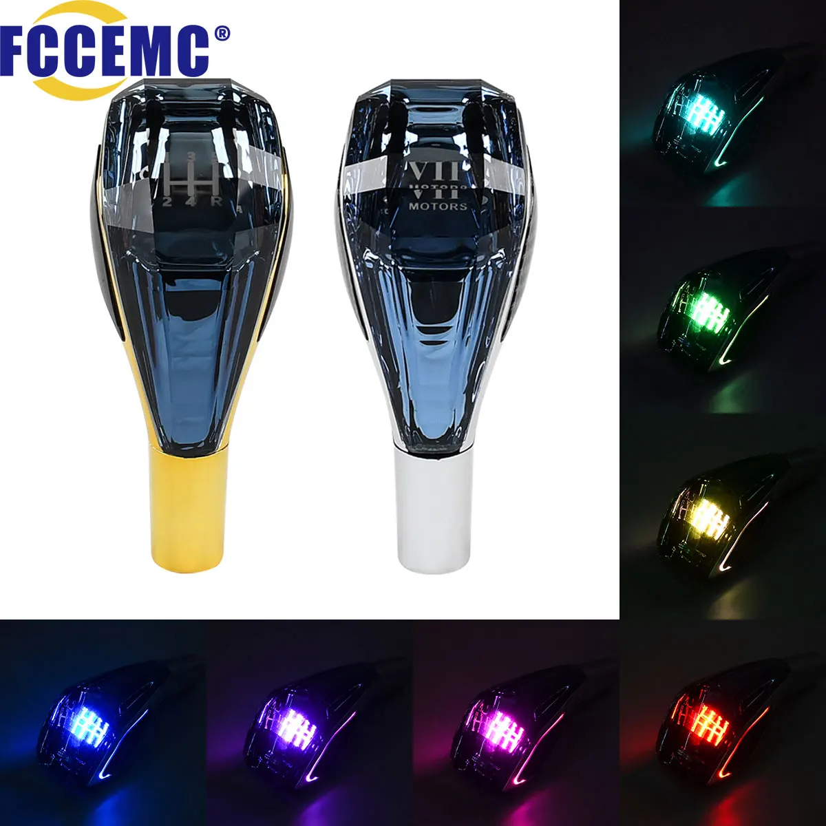 Car Universal Crystal Handles Manual Transmission Gear Shift Knob Lever ...