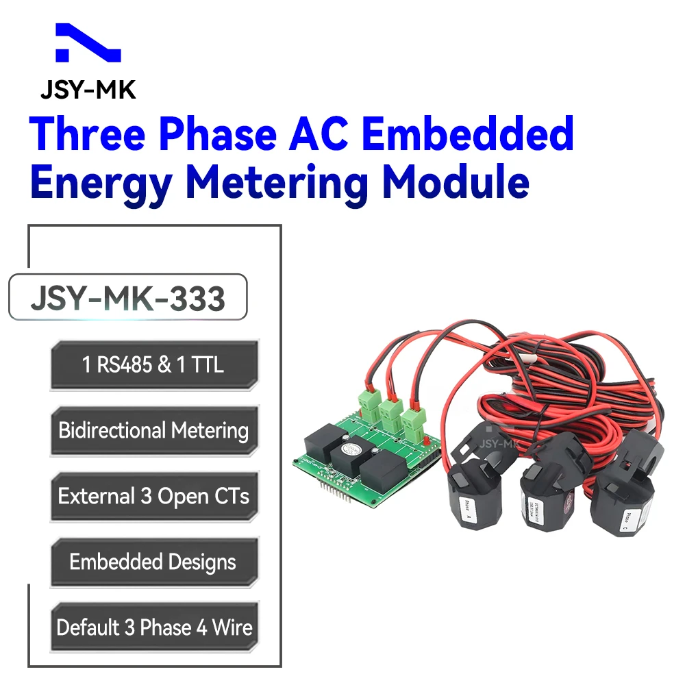 JSY-MK-333 50mA-63A 50Hz 380V AC Power Meter 3 Phase 4 Wire Electric ...