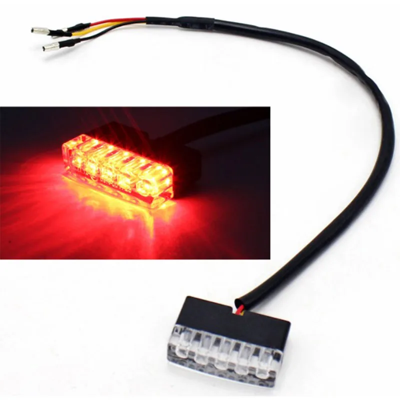 Motorcycle-Red-Rear-Tail-12V-Mini-5-LED-Low-Consumption-Stop-Brake ...