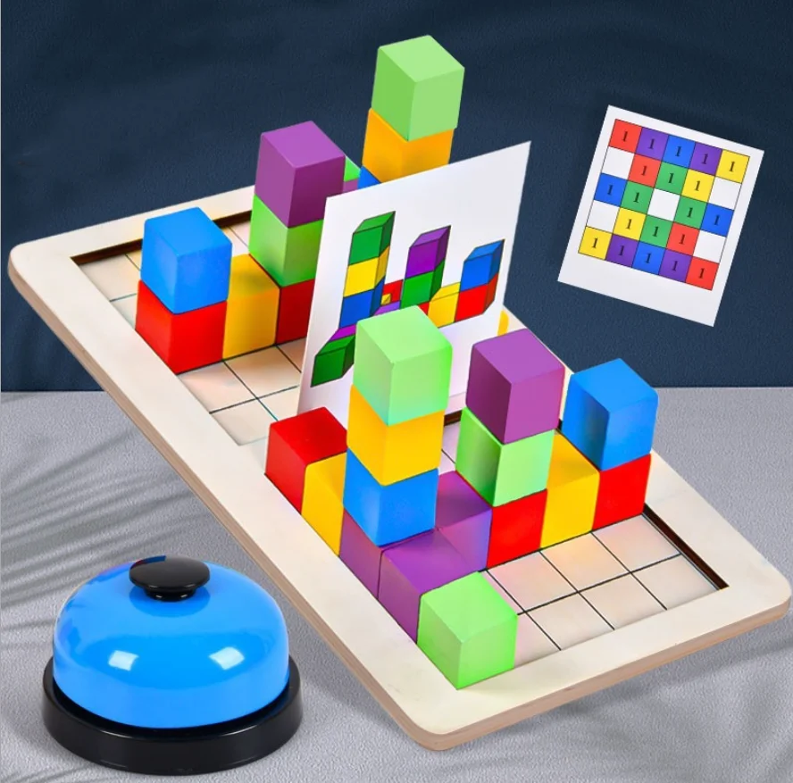 New-Competitive-Wooden-Blocks-Tangram-Games-Creative-Educational-3D ...