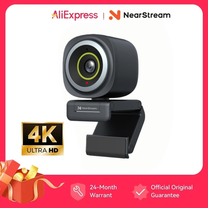 Nearstream 4K Webcam HDR 1080P @ 60FPS Microfone com cancelamento de ...